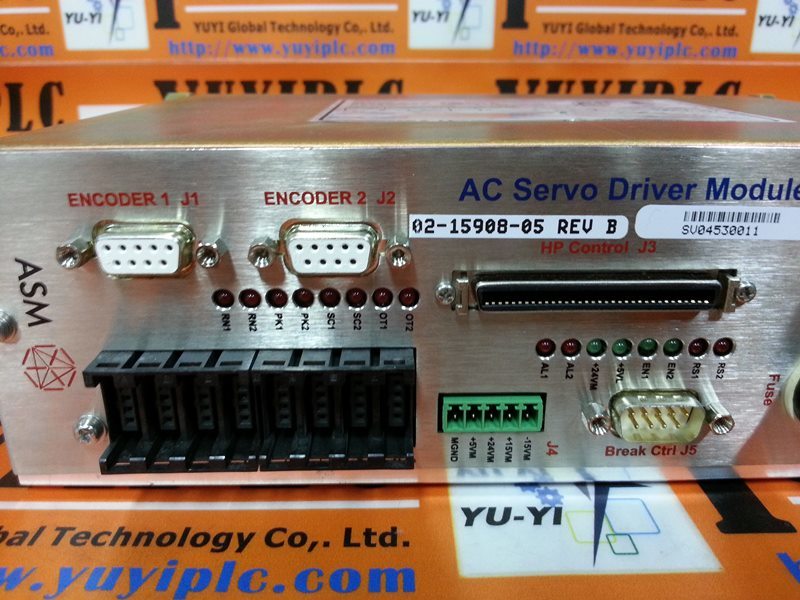 ASM 02-15908-05 REV B AC SERVO DRIVER MODULE New in box - 裕益科技自動化設備可程式編碼器PLC分散式控制系統DCS